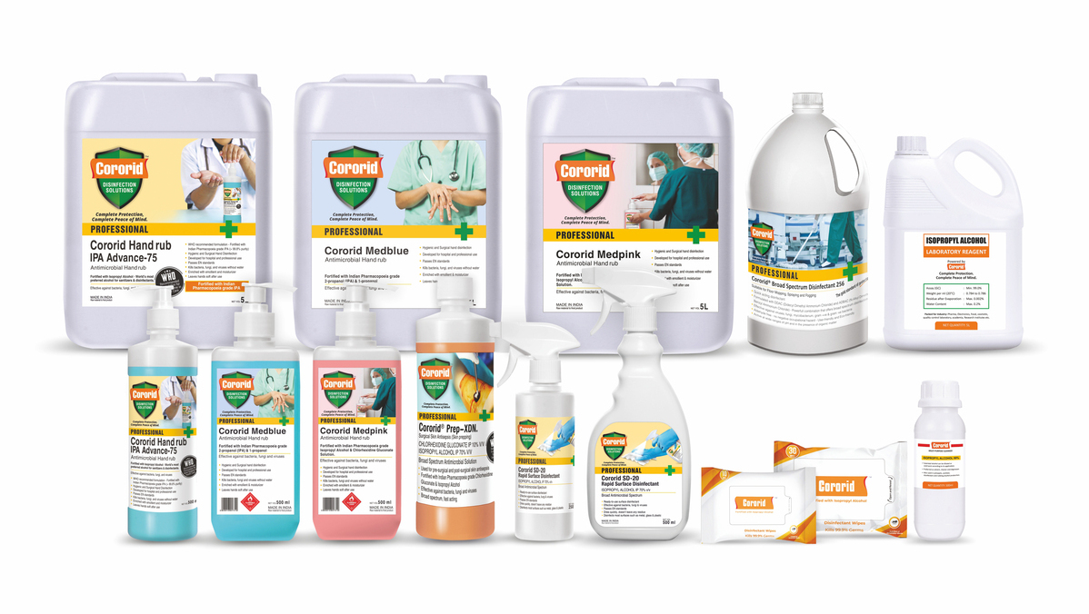 DFPCL launches Cororid hand and surface disinfectants - Healthcare Radius
